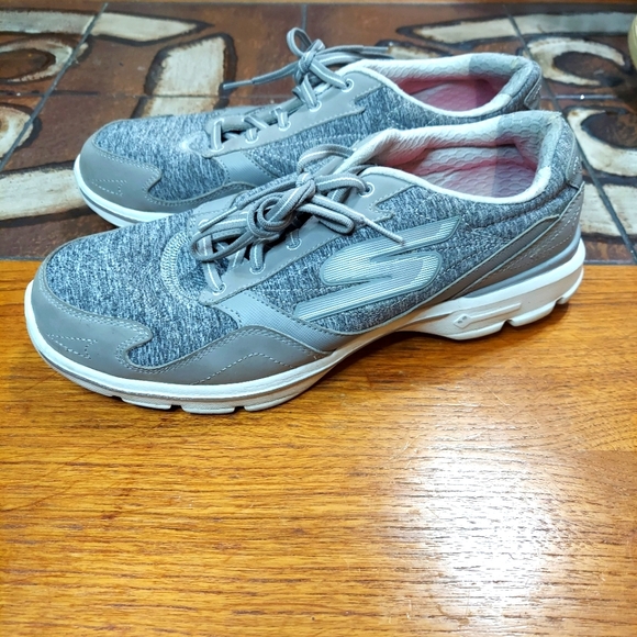 Skechers | Shoes | Skechers Gogo Mat Sneakers 95 Gray | Poshmark